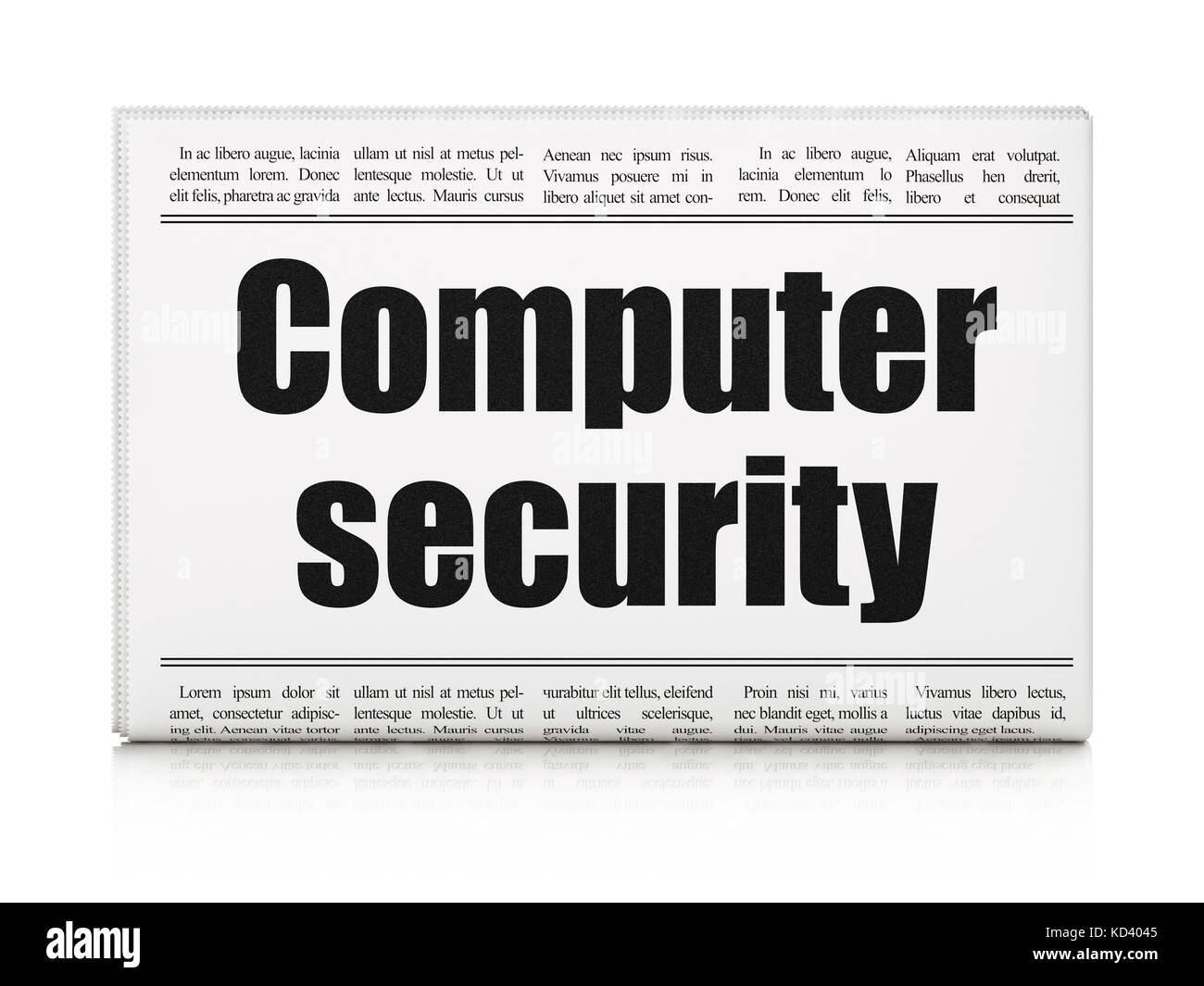 Security concept newspaper headline Cut Out Stock Images & Pictures - Alamy