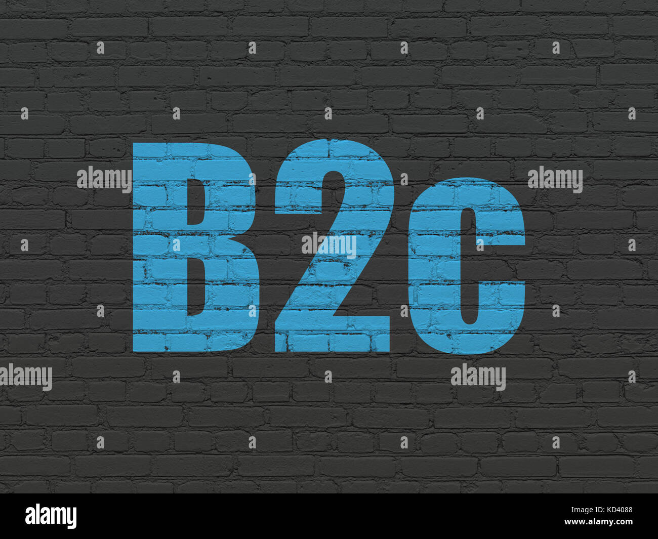 Finance concept: B2c on wall background Stock Photo - Alamy