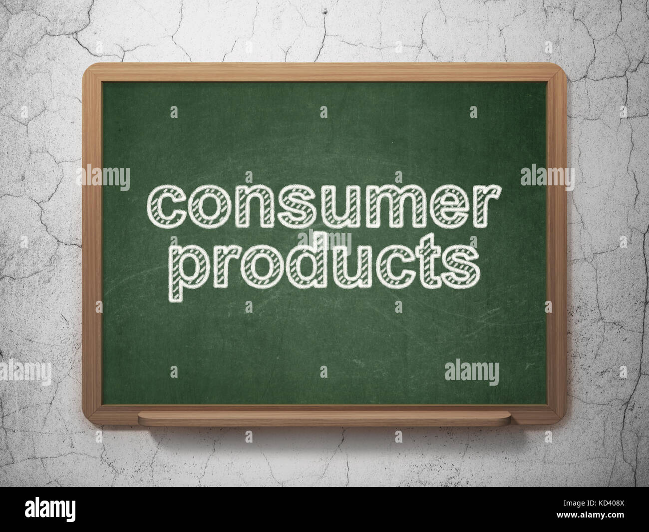 Finance concept: Consumer Products on chalkboard background Stock Photo ...