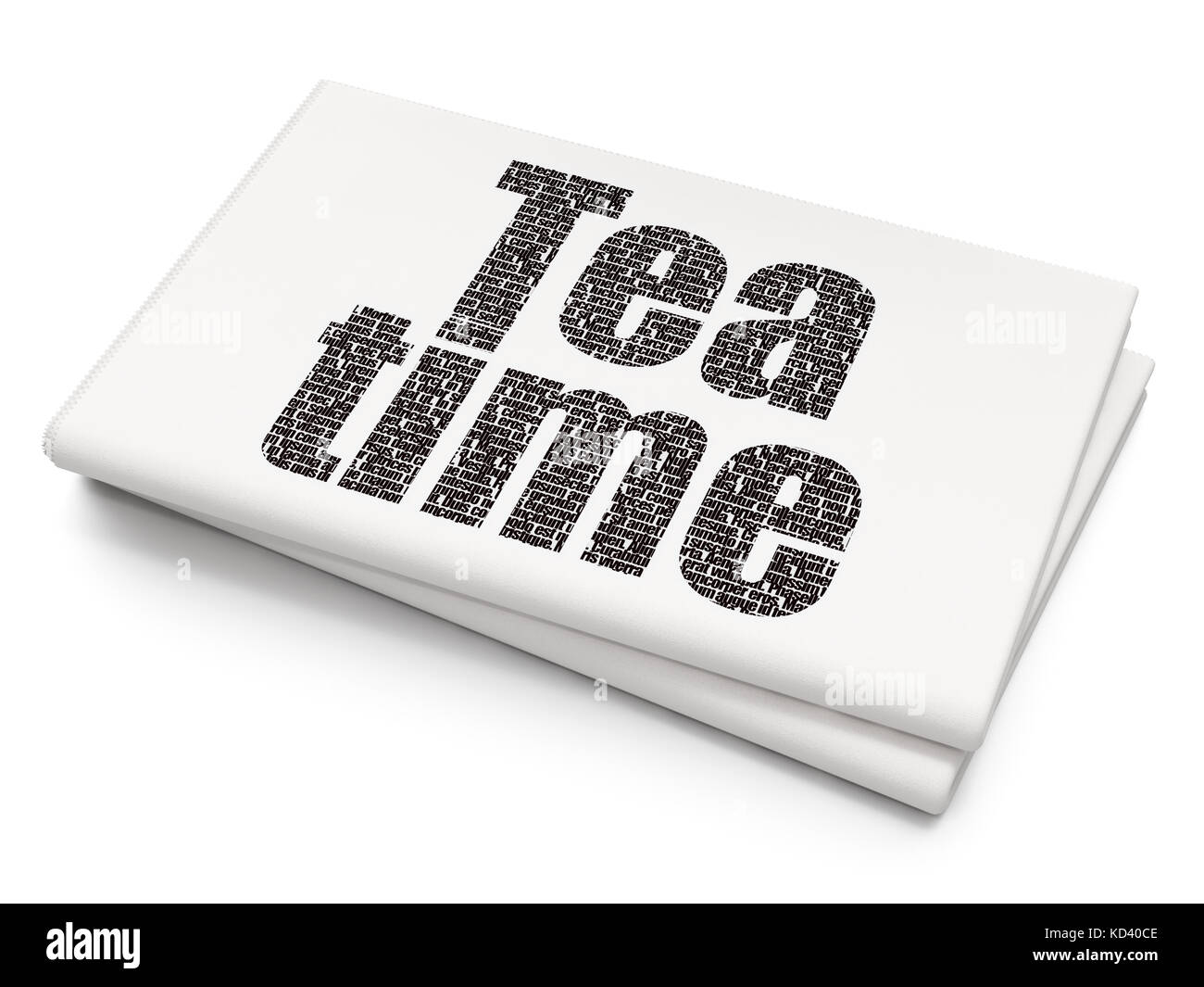 Timeline concept: Tea Time on Blank Newspaper background Stock Photo ...