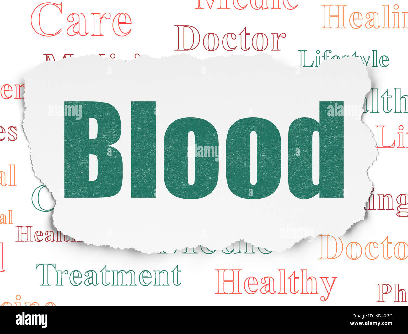 Health concept: Blood on Torn Paper background Stock Photo - Alamy