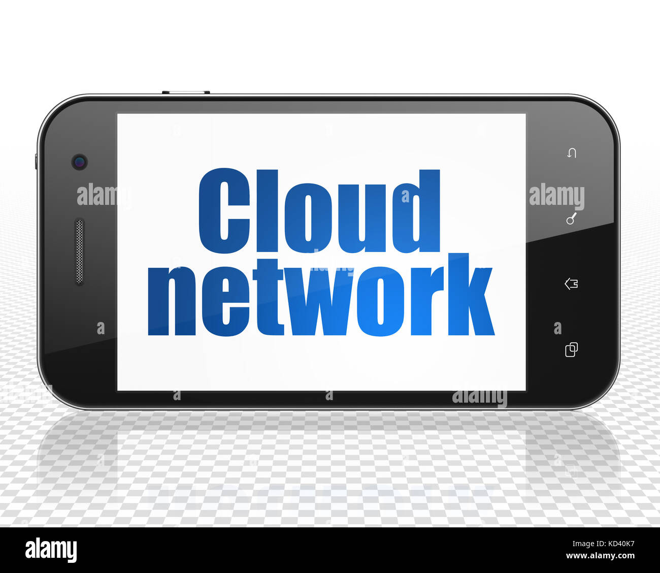 Cloud computing concept: Smartphone with Cloud Network on display Stock ...