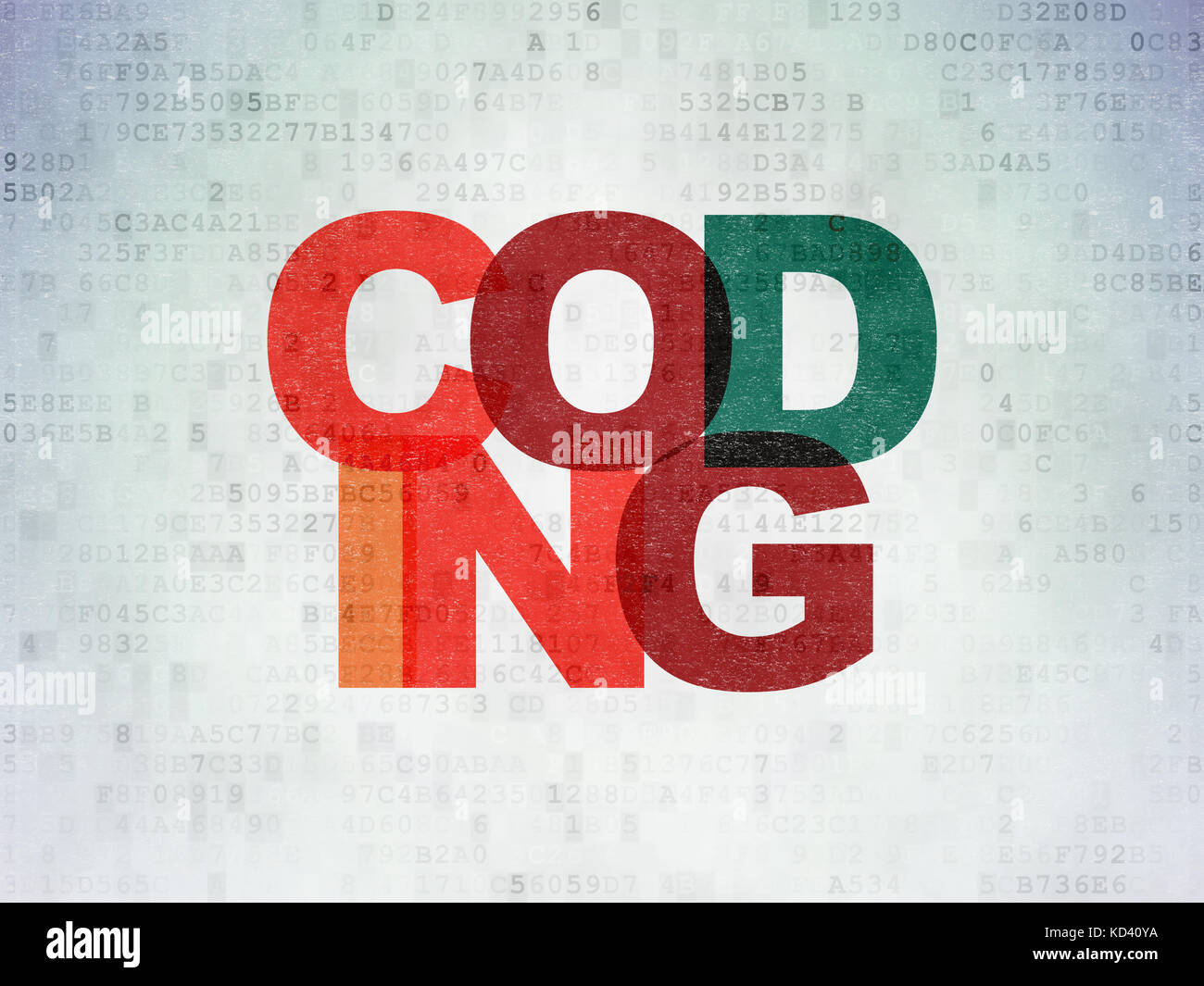 Database concept: Coding on Digital Data Paper background Stock Photo ...