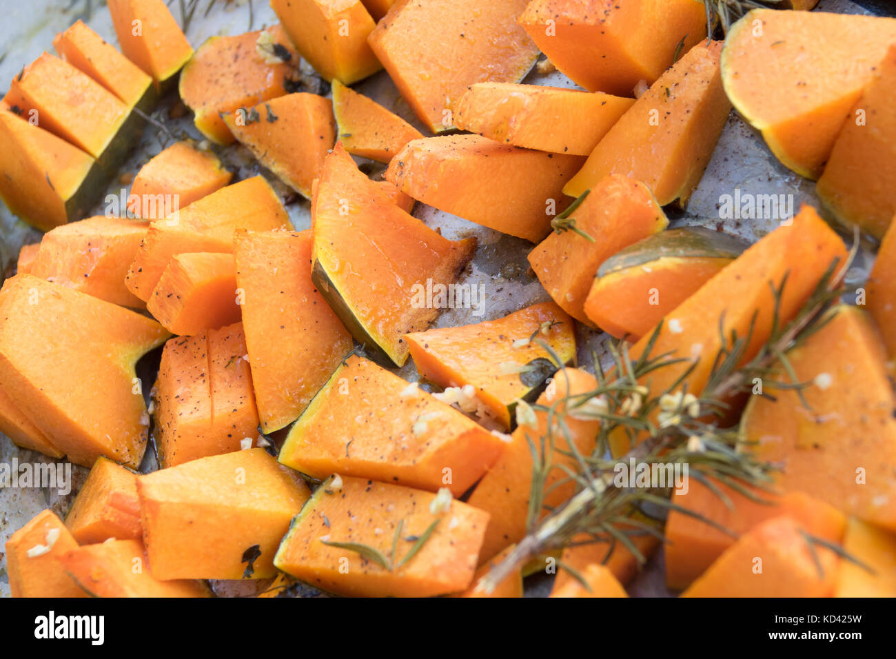 Roasted and Chopped Pumpkin Stock Photo - Alamy