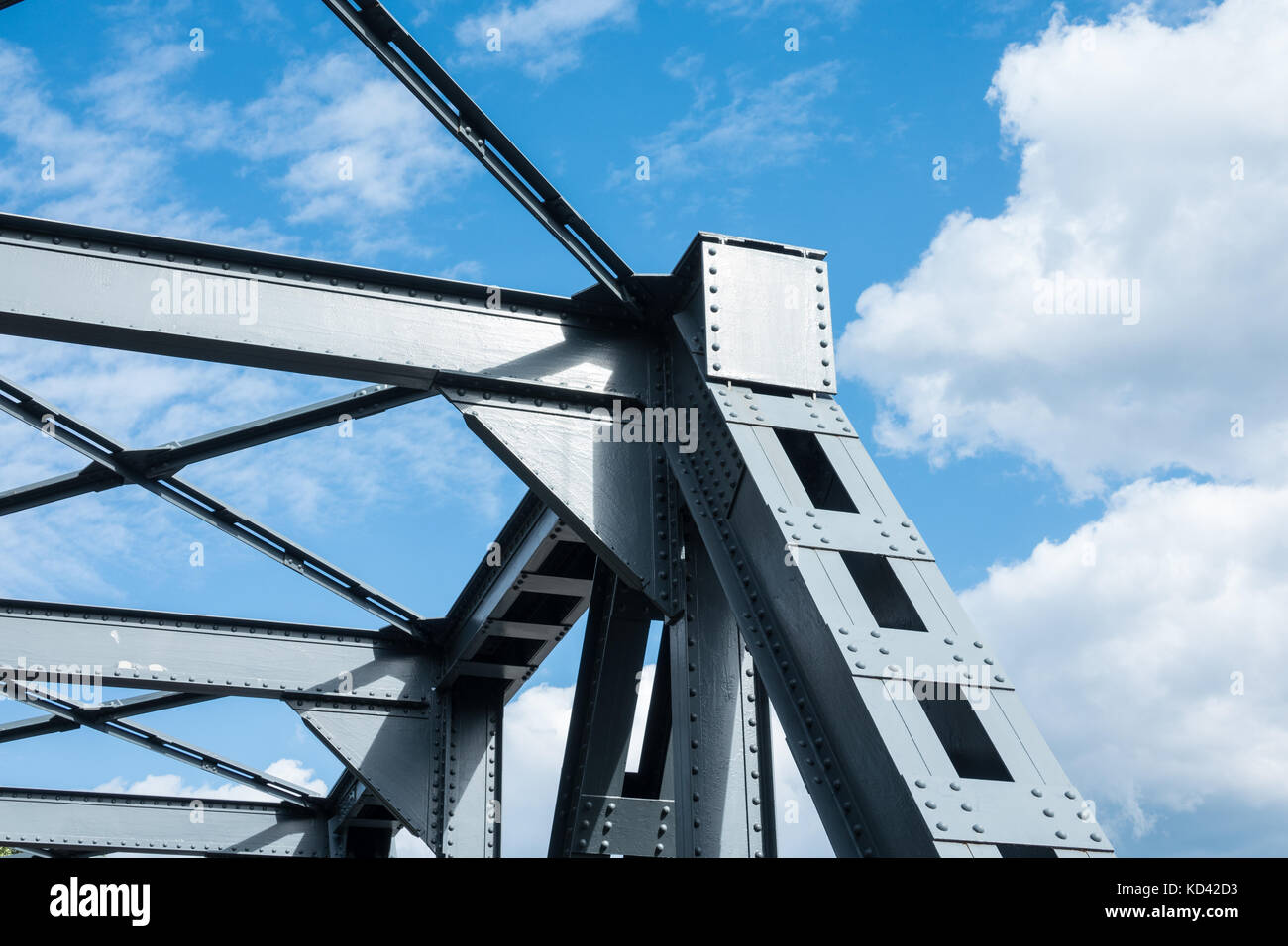 metal structure on blue sky background Stock Photo - Alamy