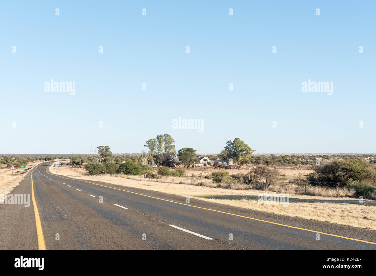 A farm scene on the N8-road between Kimberley and Schmidtsdrift in the ...