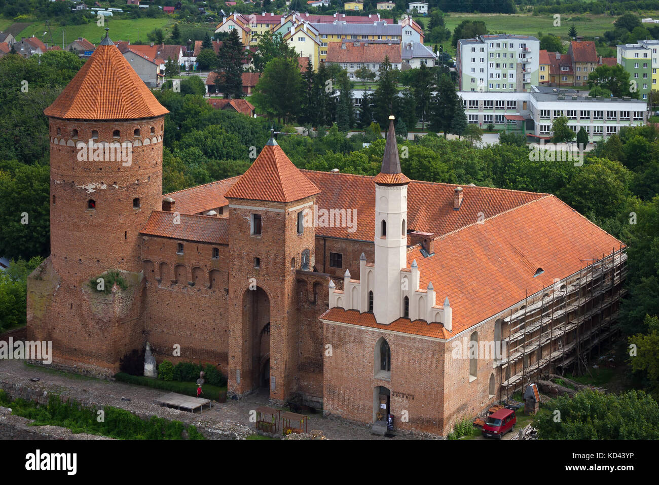 Historic castle, aerial view Stock Photo - Alamy