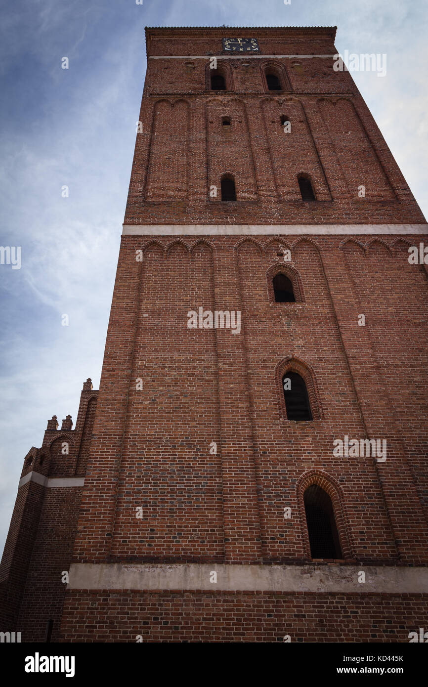 Historic red brick building, church tower Stock Photo - Alamy