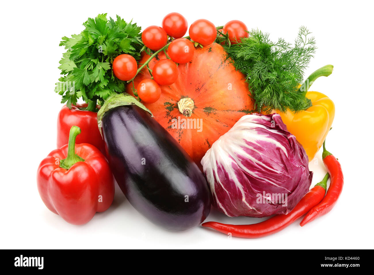 set of vegetables isolated on white background Stock Photo - Alamy