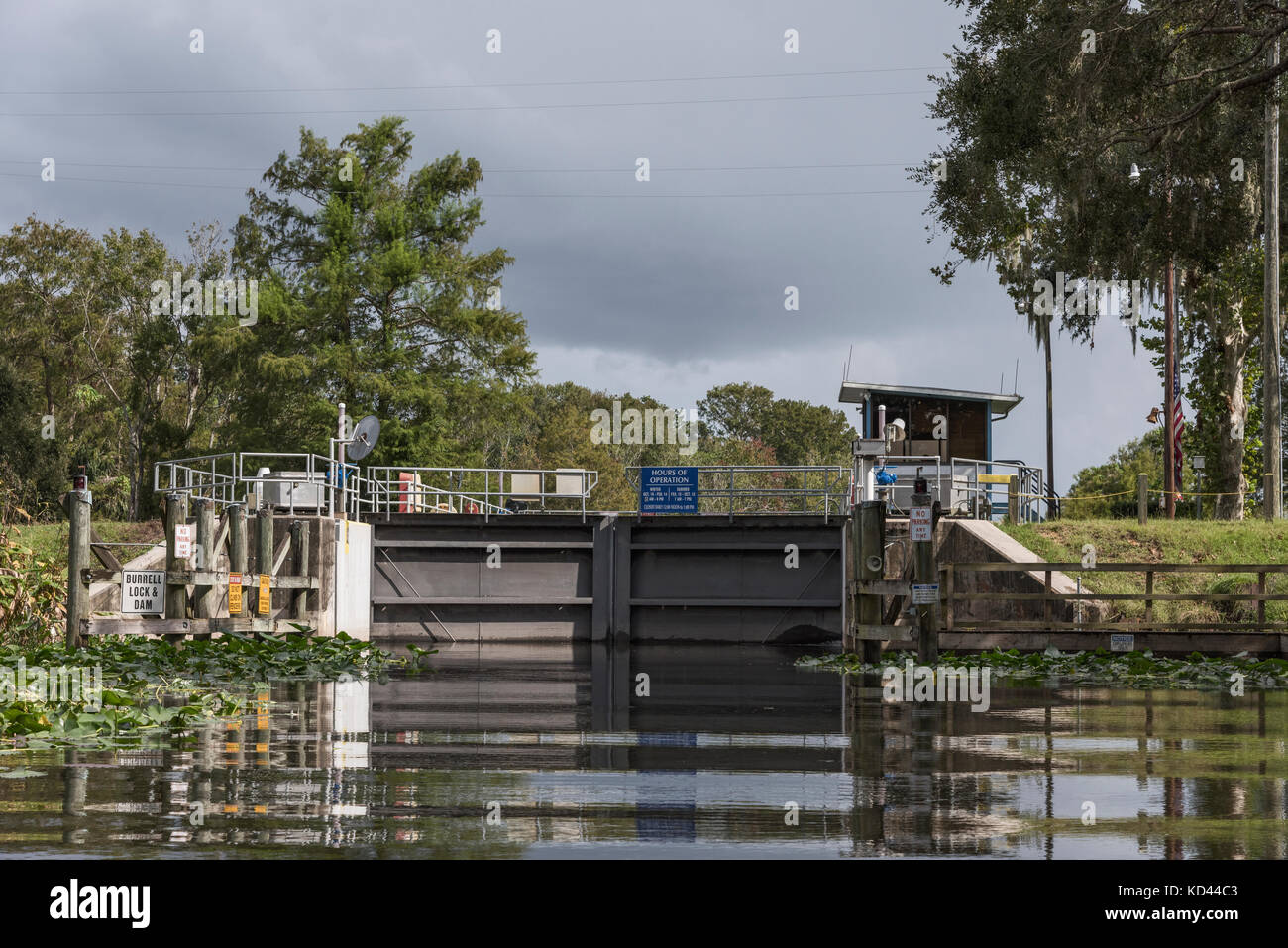 Burrell Lock & Dam Navigational Lock located on Haines Creek, Central ...