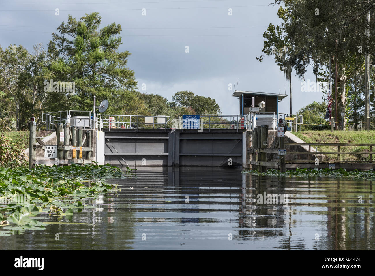 Burrell Lock & Dam Navigational Lock located on Haines Creek, Central ...