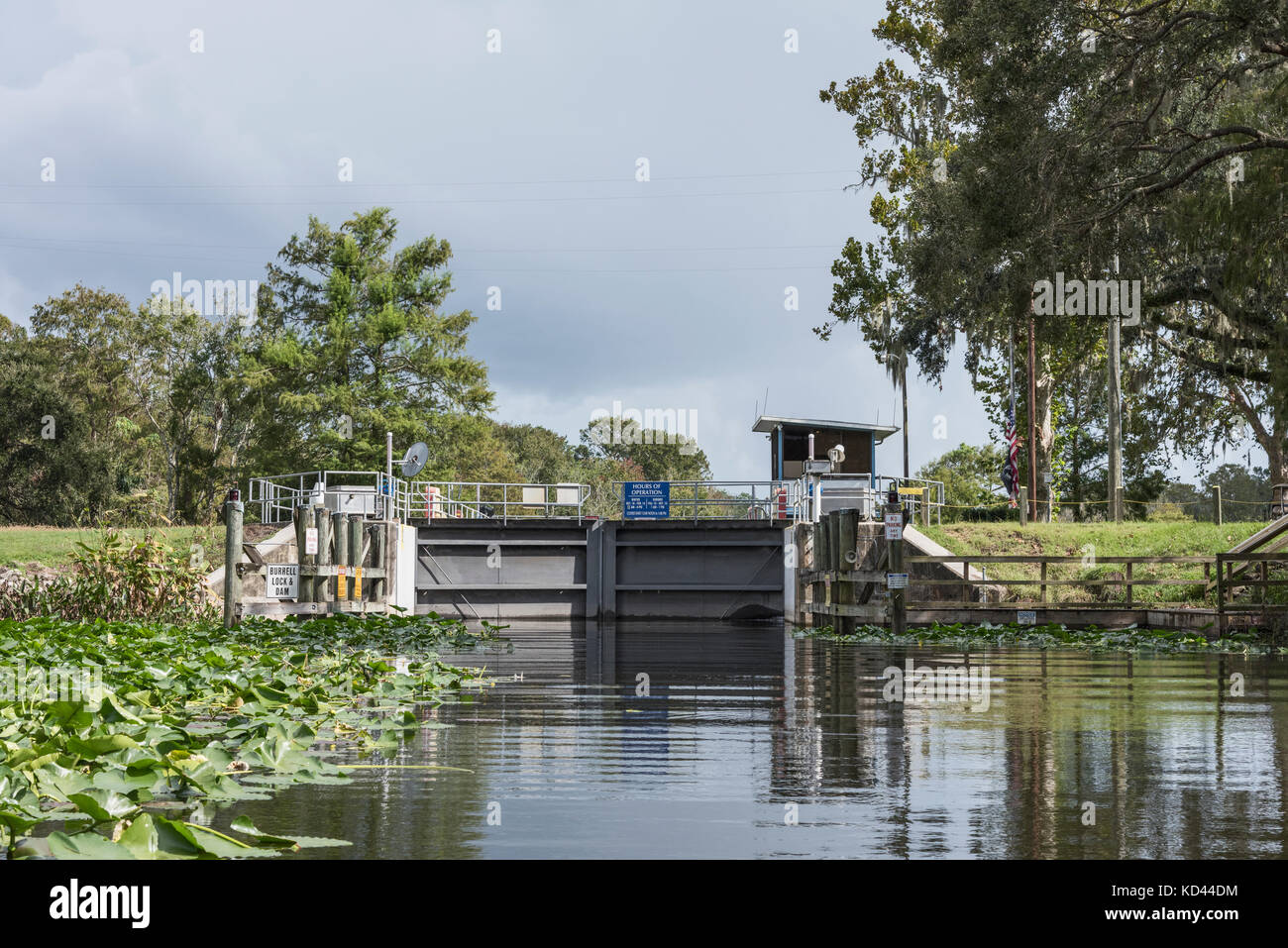 Burrell Lock & Dam Navigational Lock located on Haines Creek, Central ...