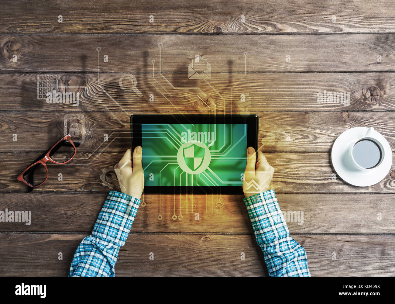 Concept of social communication and networking with media user ...