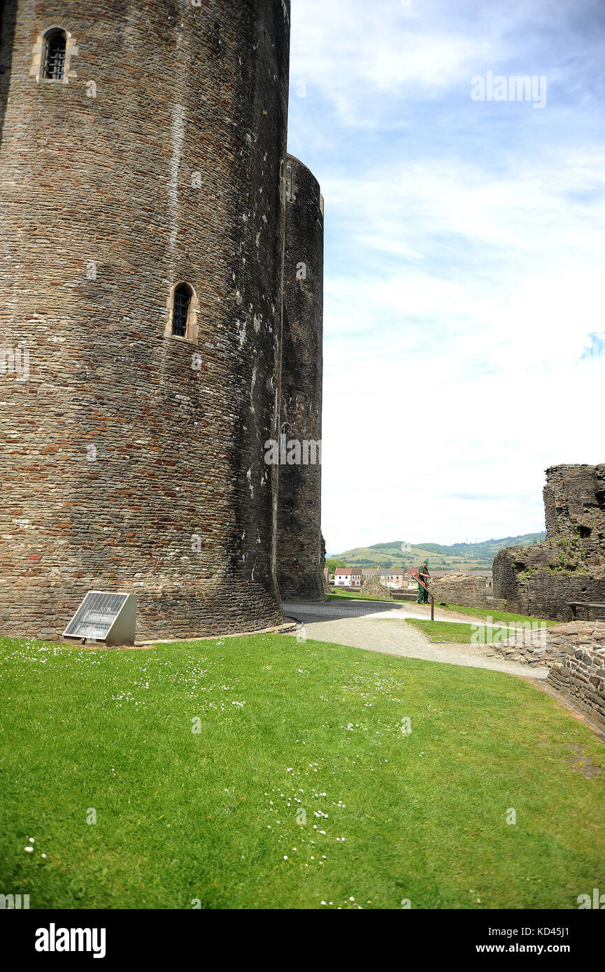 Inner Eastern Gatehouse from the south east. Caerphilly Castle Stock ...