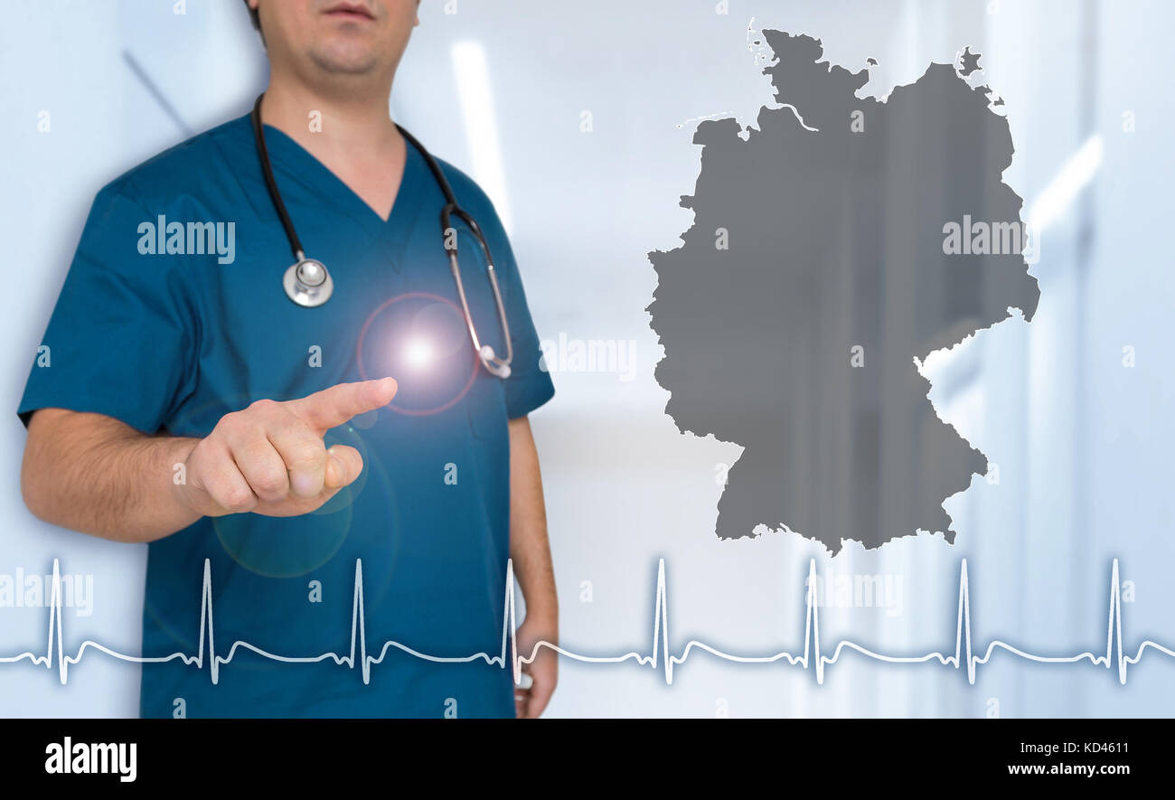 Germany map Doctor shows on viewer concept Stock Photo - Alamy