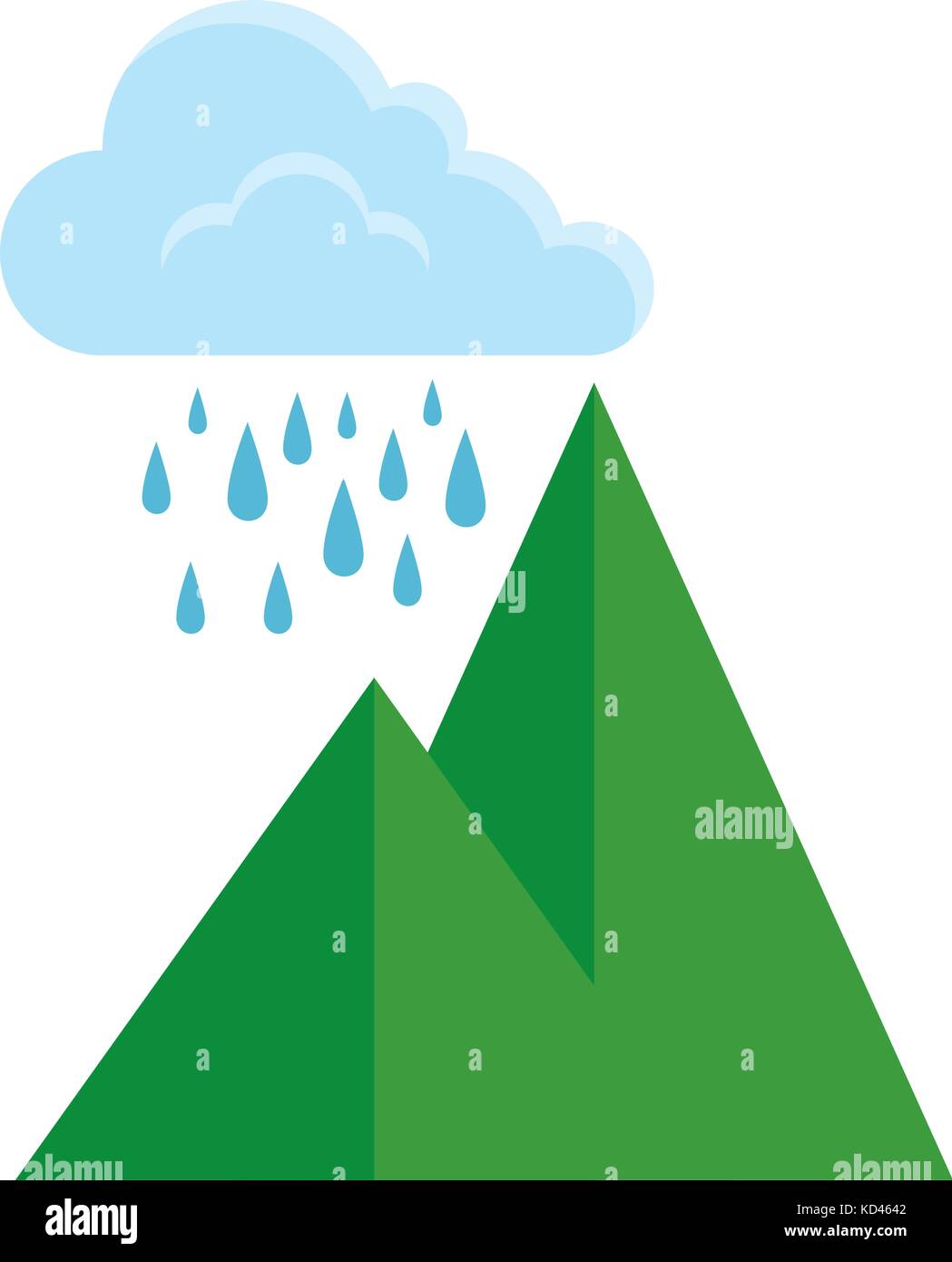 mountains camp with cloud rainy vector illustration design Stock Vector ...