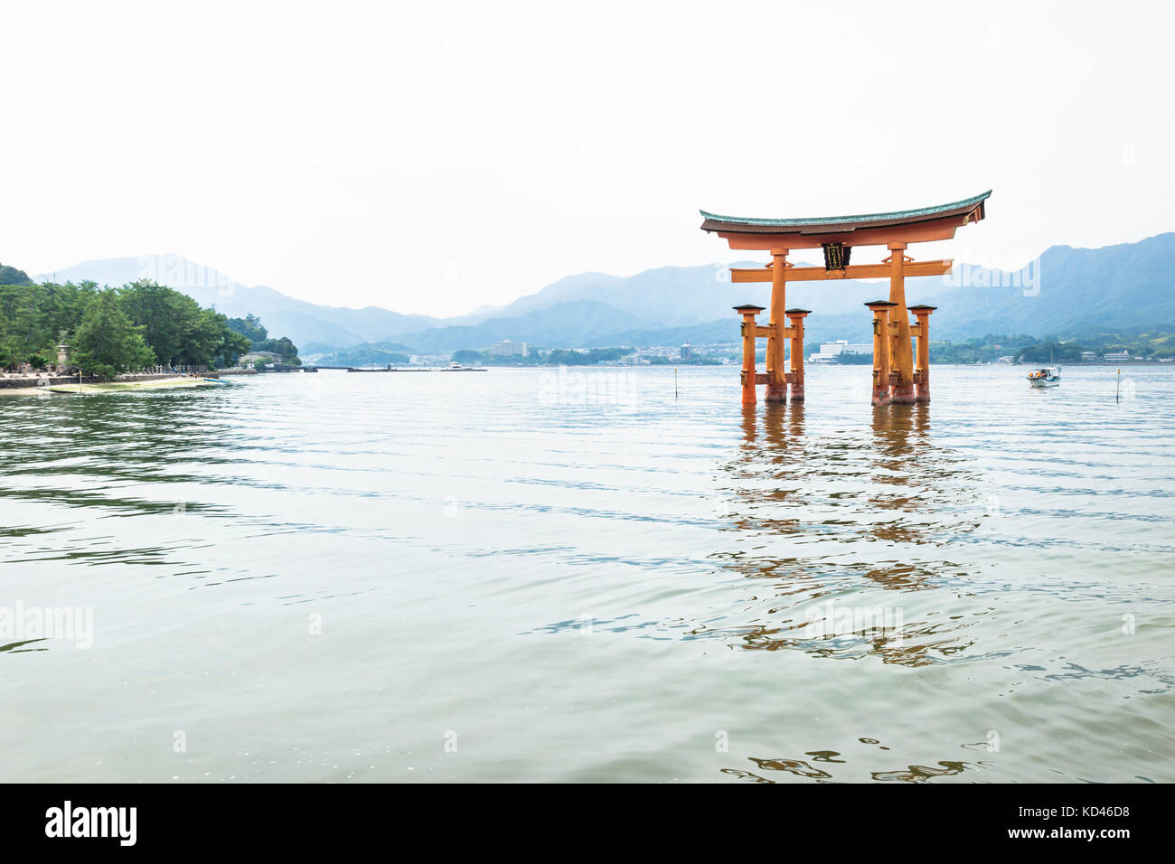 The Floating Torii gate with waves in Miyajima, Japan Stock Photo - Alamy