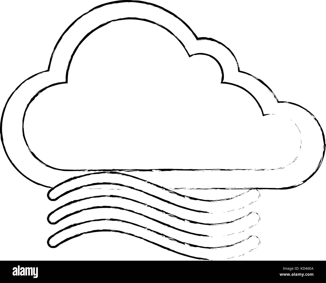 cloud weather with wind vector illustration design Stock Vector Image ...