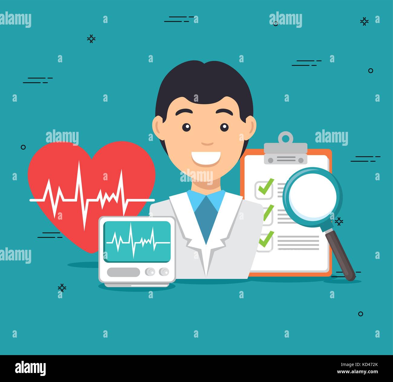 doctor character cartoon vector illustration graphic design Stock ...