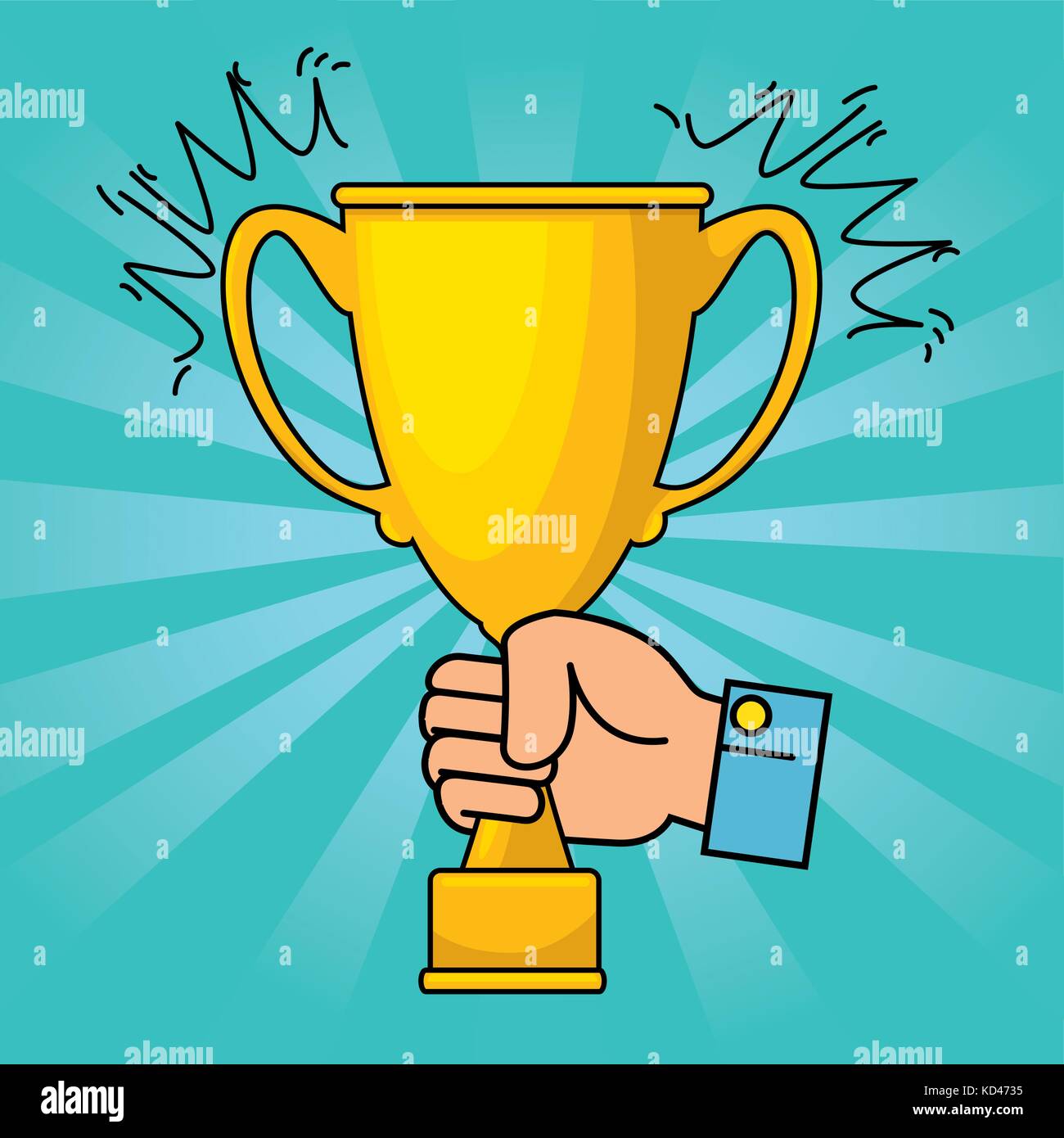 gold trophy cup cartoon vector illustration graphic design Stock Vector ...