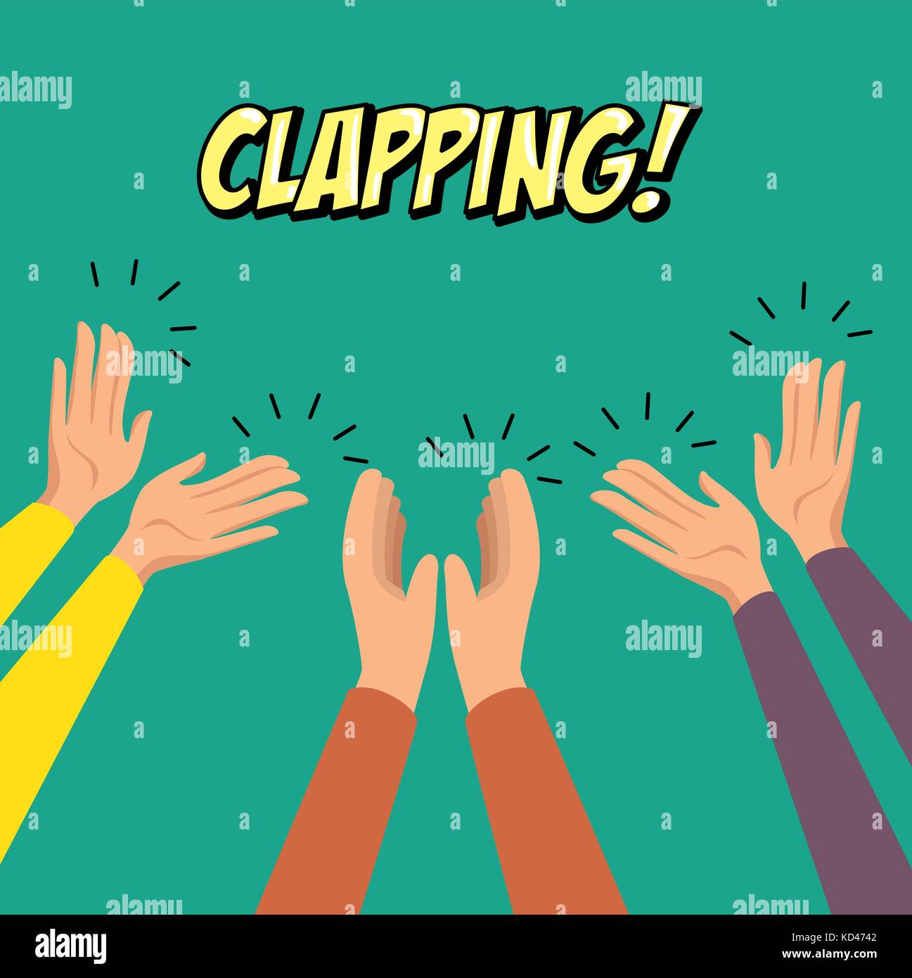 human hands clapping ovation applaud hands vector illustration graphic ...