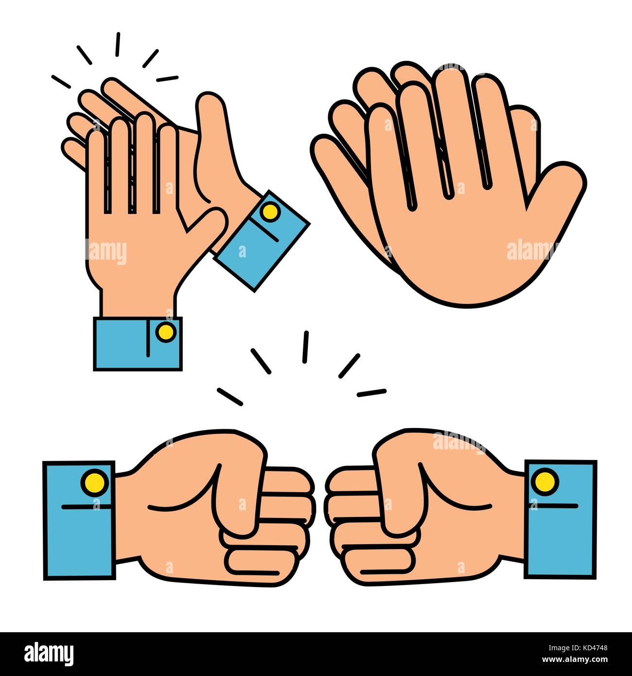 human hands clapping ovation applaud hands vector illustration graphic ...