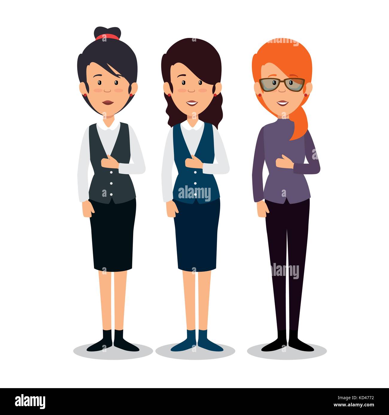 Attractive male female business people Stock Vector Images - Alamy