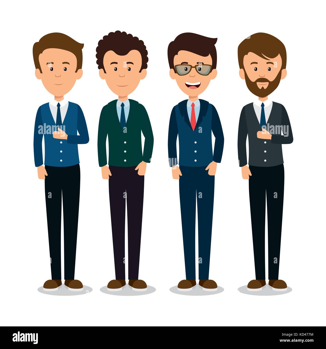Attractive male female business people Stock Vector Images - Alamy