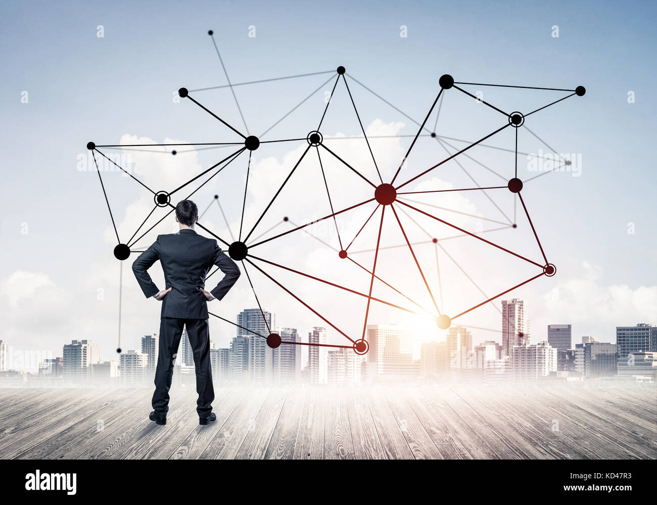 International business networking and social connection against Stock ...