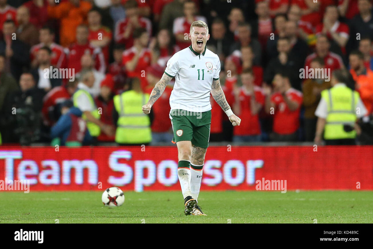 Republic of Ireland's James McClean celebrates during the 2018 FIFA ...