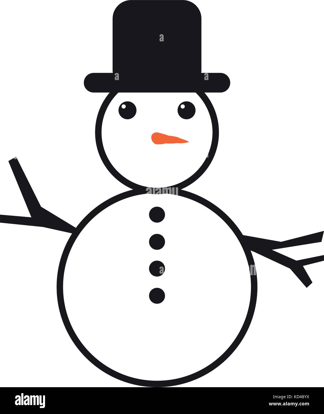 Isolated snowman icon Stock Vector Image & Art - Alamy