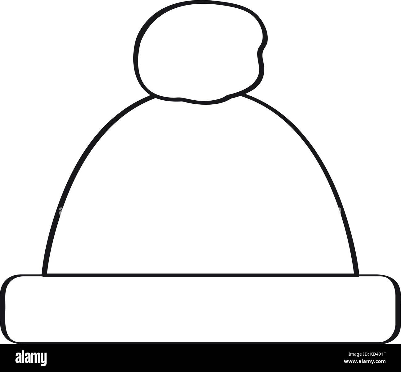 Winter hat icon outline style hi-res stock photography and images - Alamy