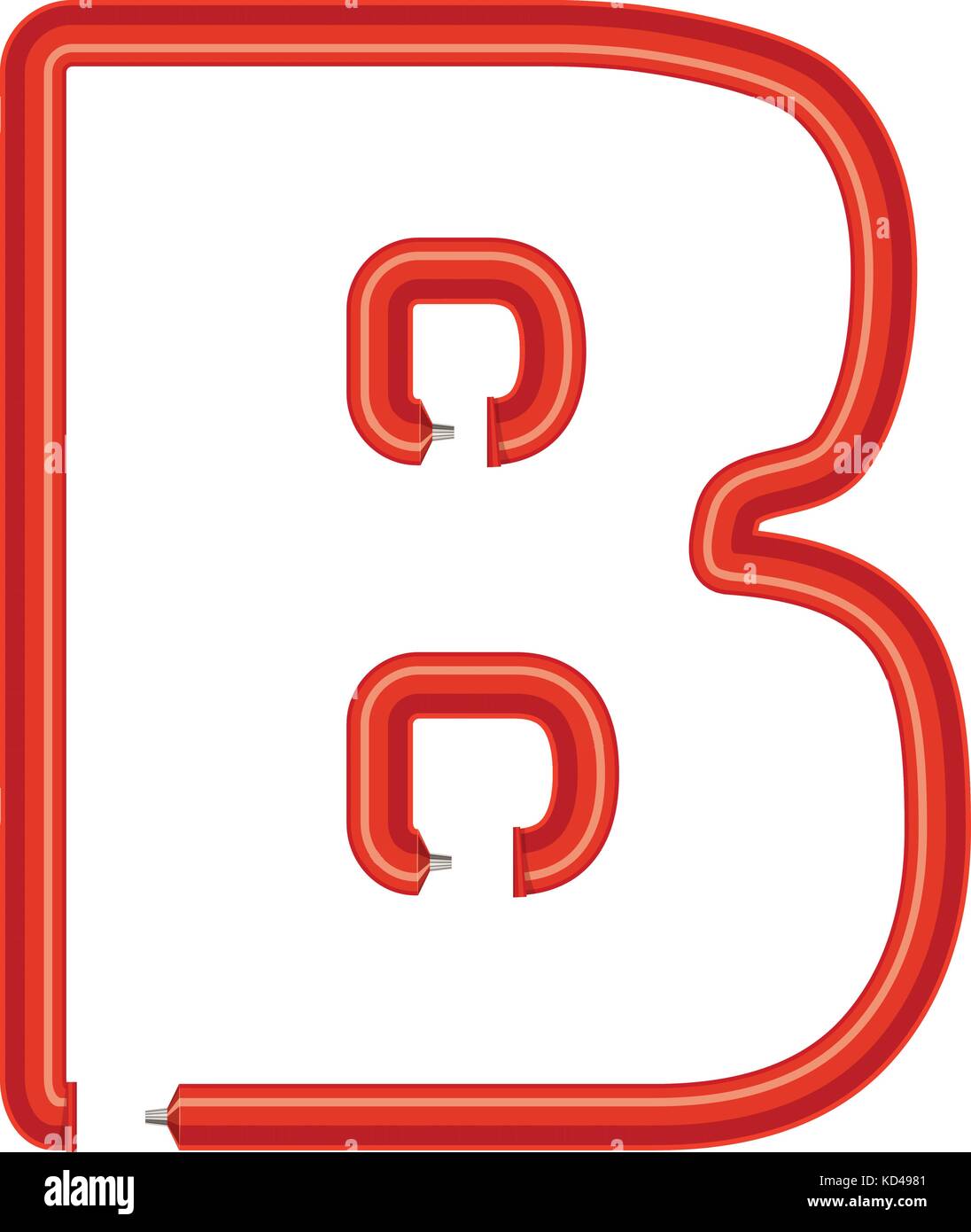 Letter b plastic tube icon, cartoon style Stock Vector Image & Art - Alamy