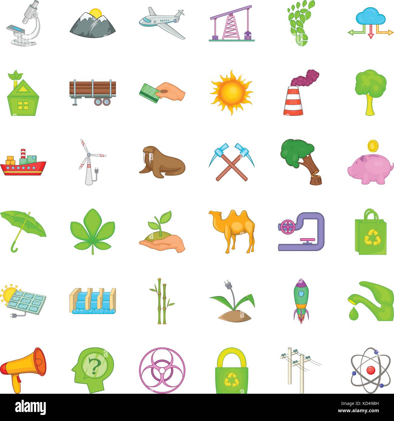 Global warming icons set, cartoon style Stock Vector Image & Art - Alamy