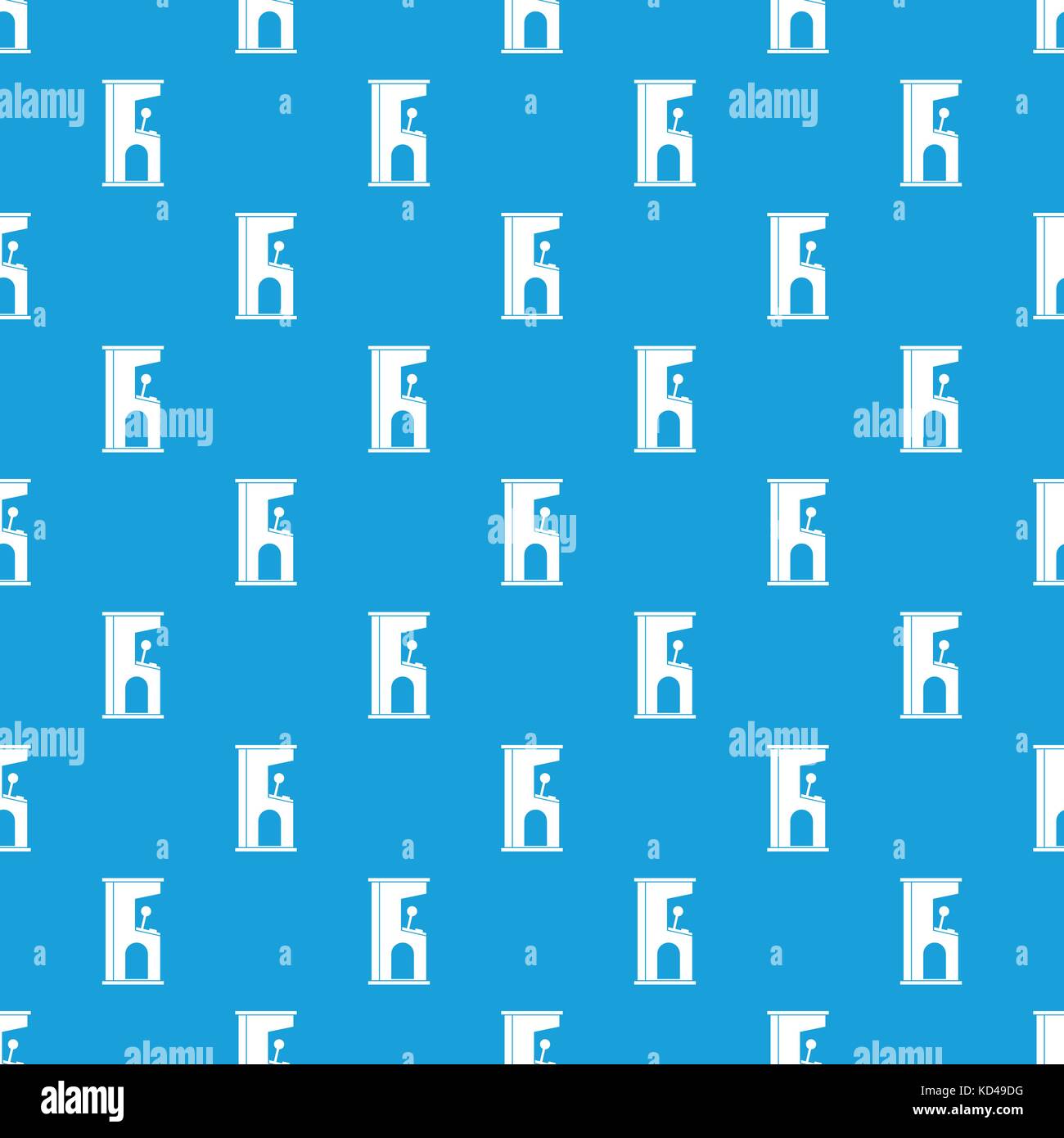 Retro style arcade game machine pattern seamless blue Stock Vector ...