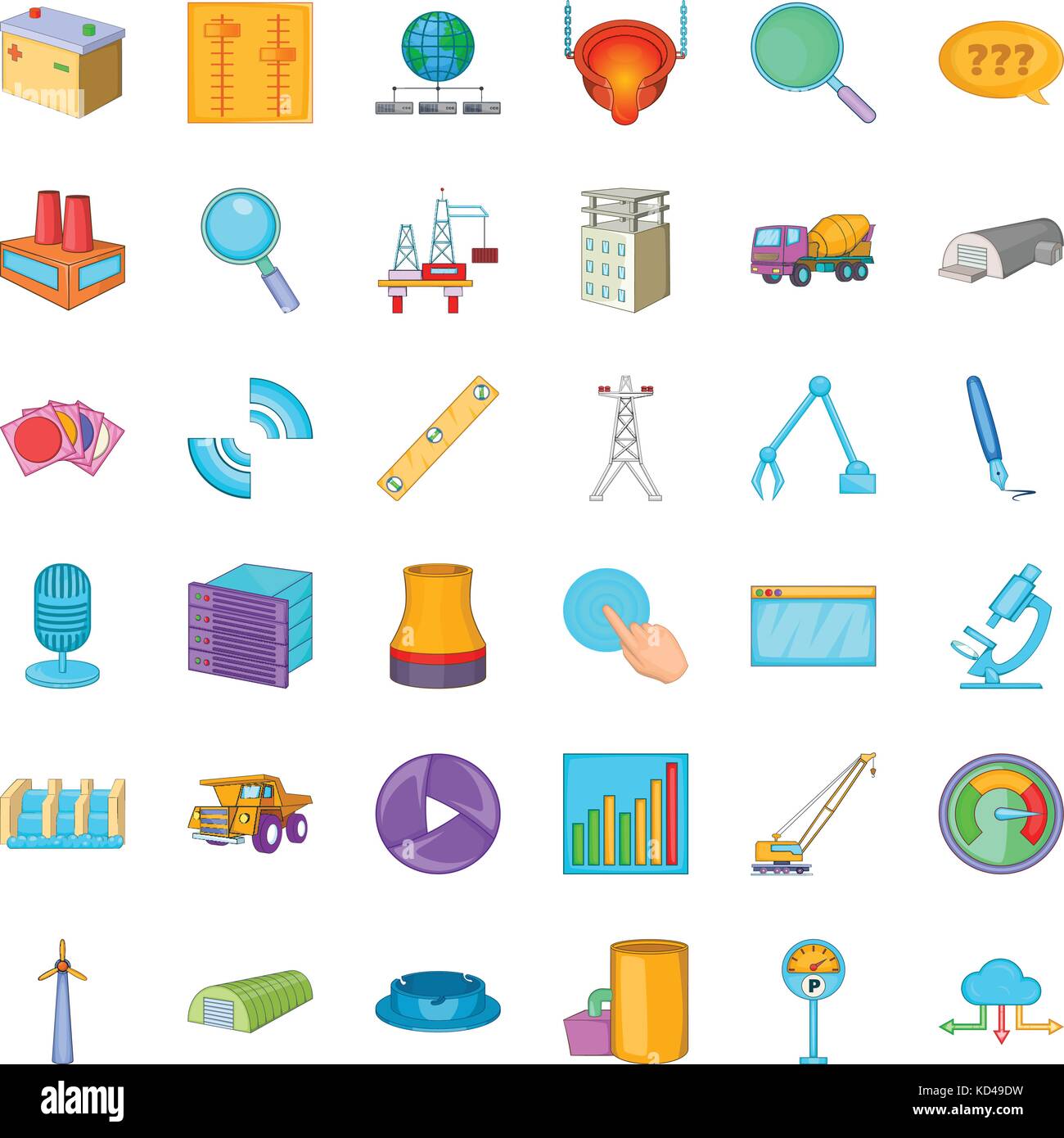 Searching icons set, cartoon style Stock Vector Image & Art - Alamy
