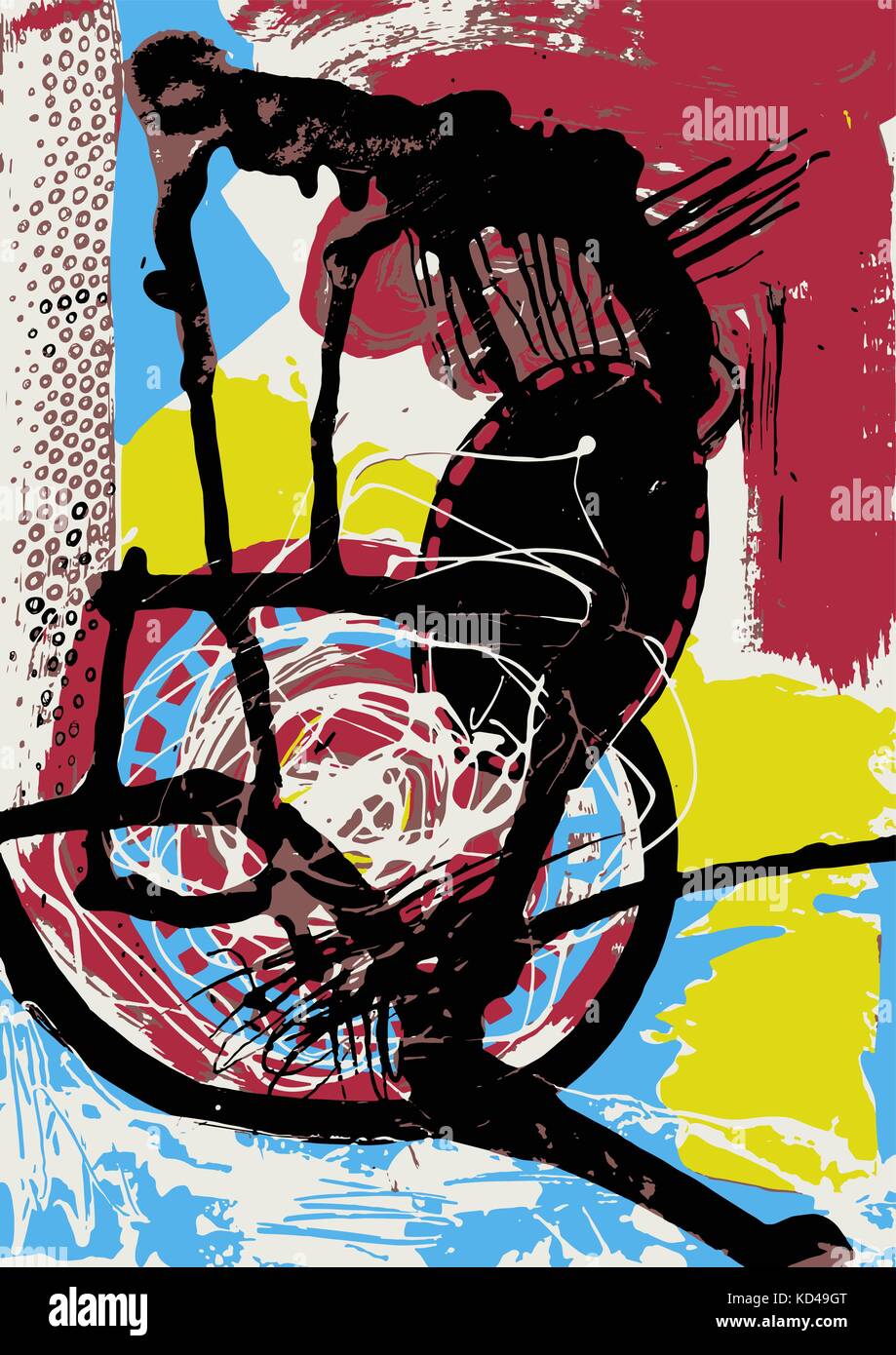 Handmade abstract acrylic design Stock Vector Images - Alamy