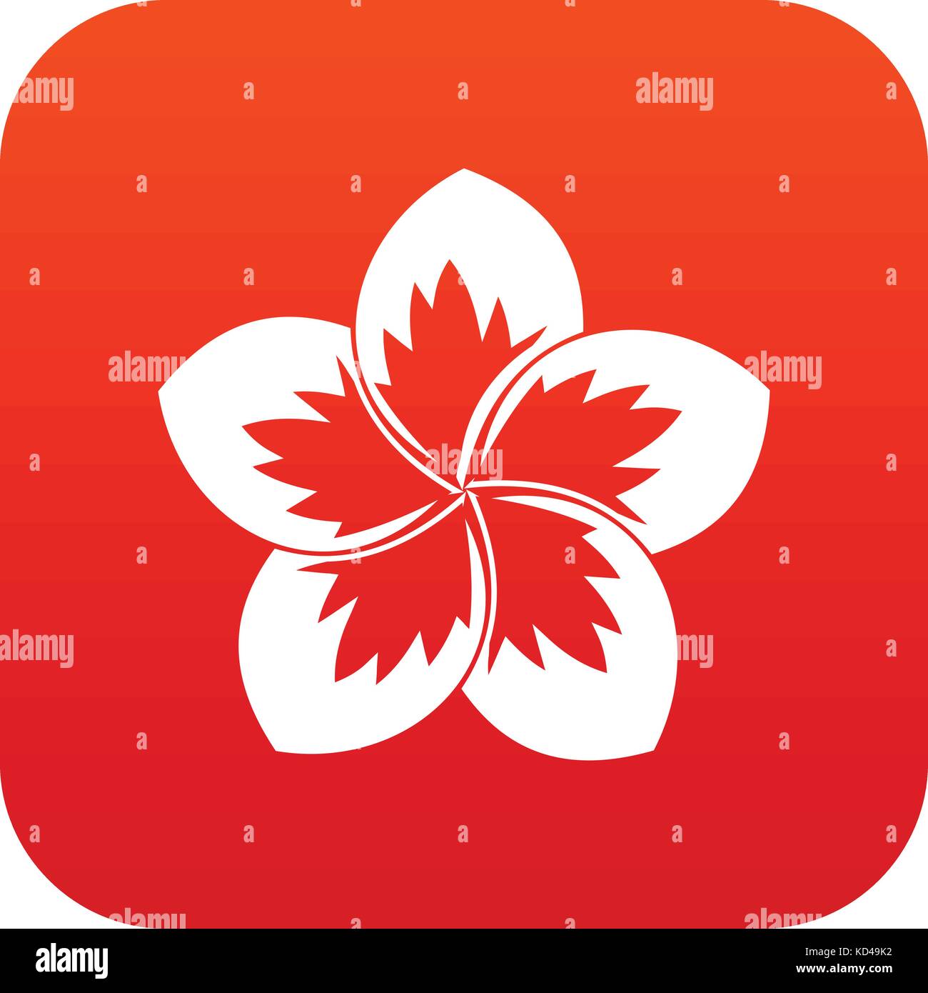 Red frangipani plumeria flower Stock Vector Images - Alamy