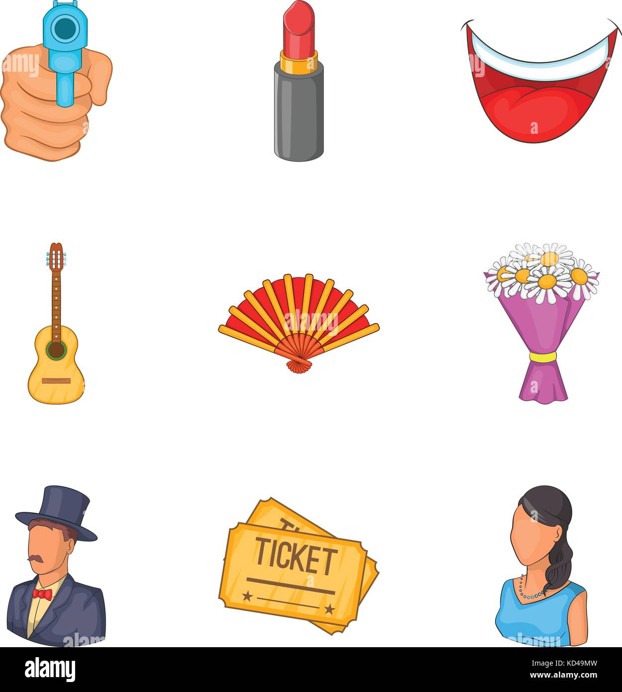 Make-up artist icons set, cartoon style Stock Vector Image & Art - Alamy