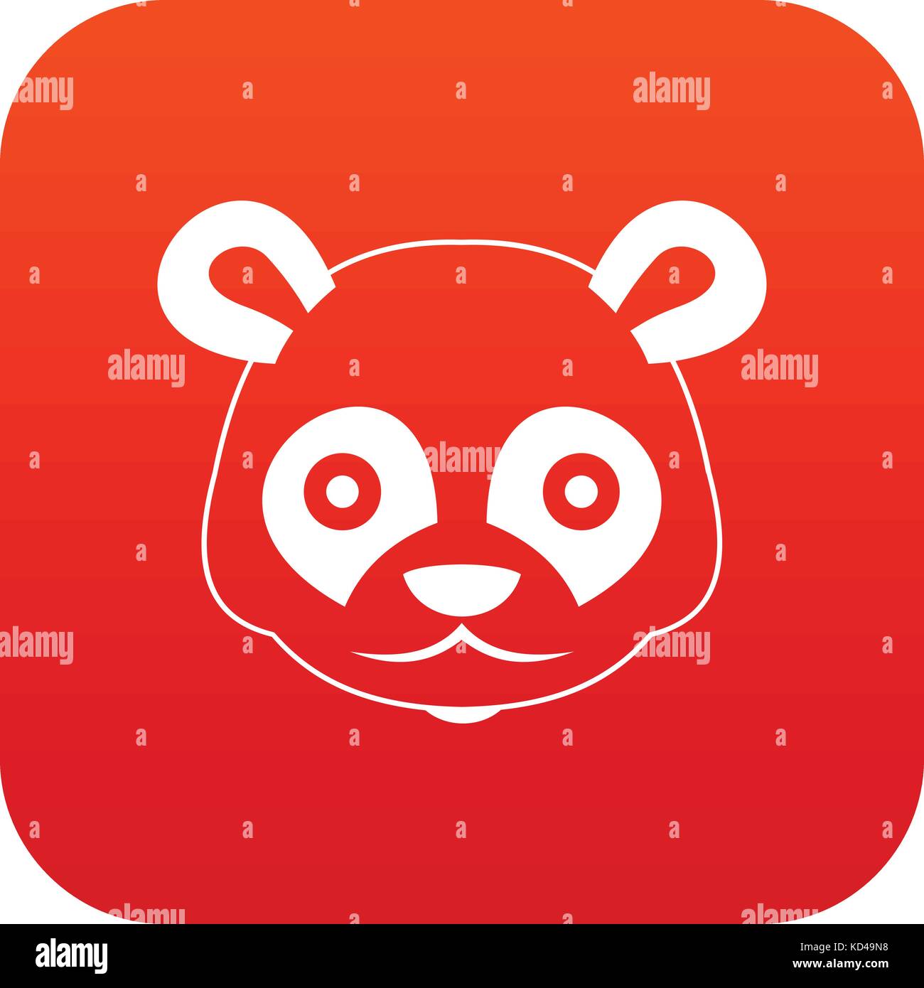 Head of panda icon digital red Stock Vector Image & Art - Alamy