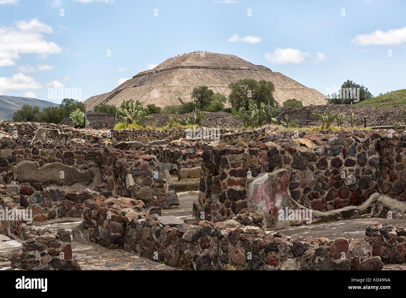 May 15, 2014 Teotihuacan, Mexico: ancient Aztec ruin stuctures with the ...