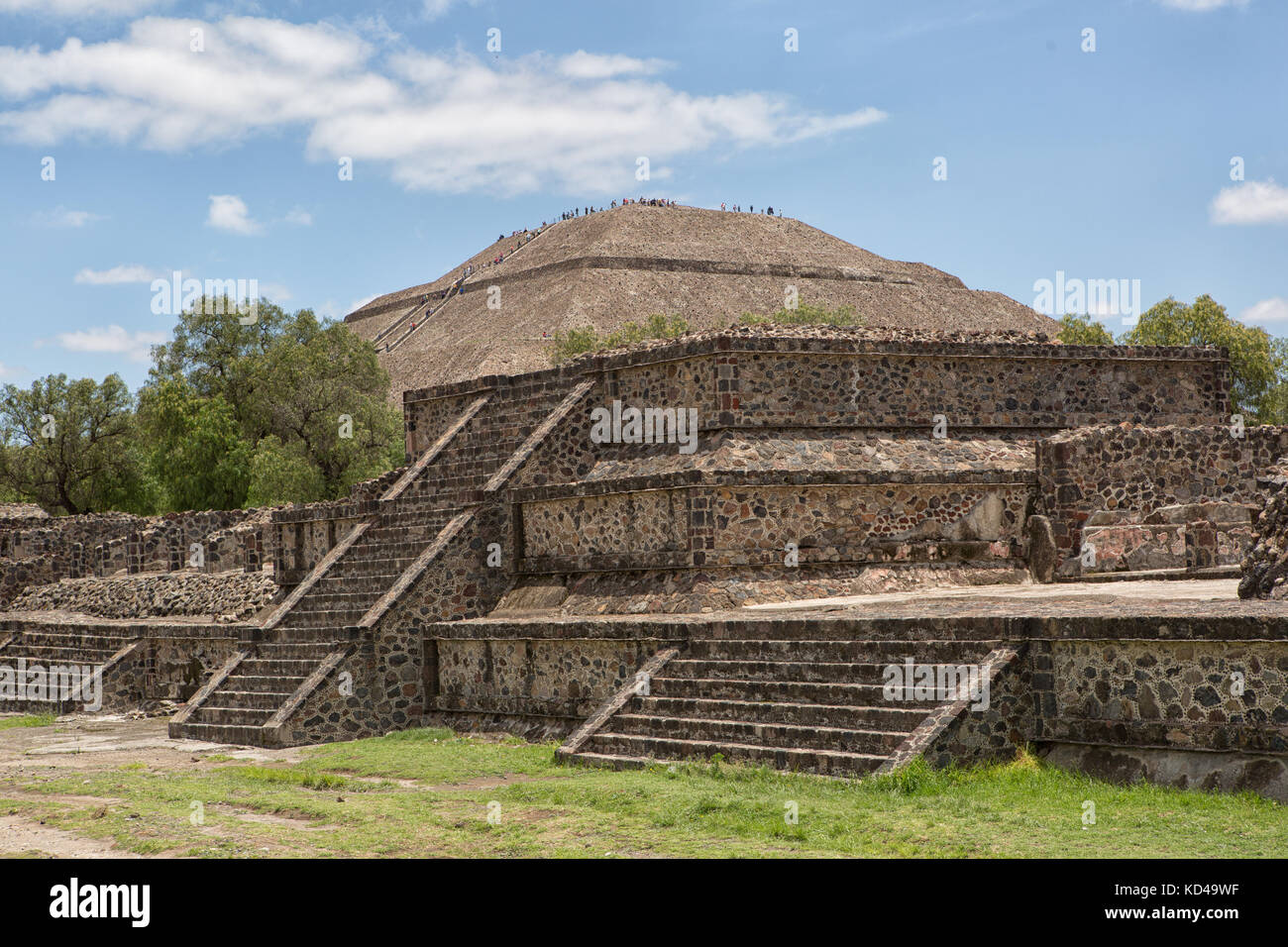 May 15, 2014 Teotihuacan, Mexico: ancient Aztec ruin stuctures with the ...