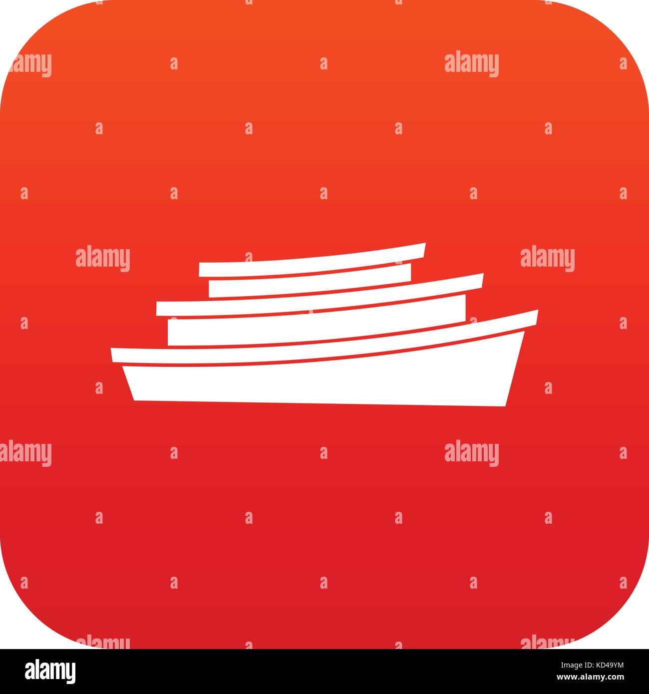 Wooden boat icon digital red Stock Vector Image & Art - Alamy