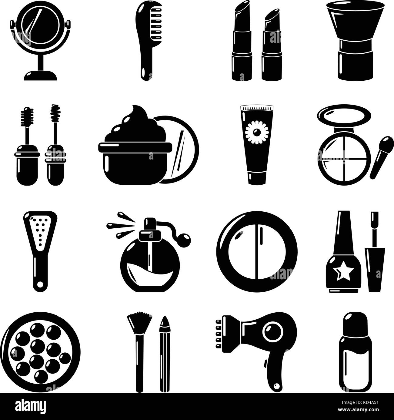 Cosmetics icons set, simple style Stock Vector Image & Art - Alamy