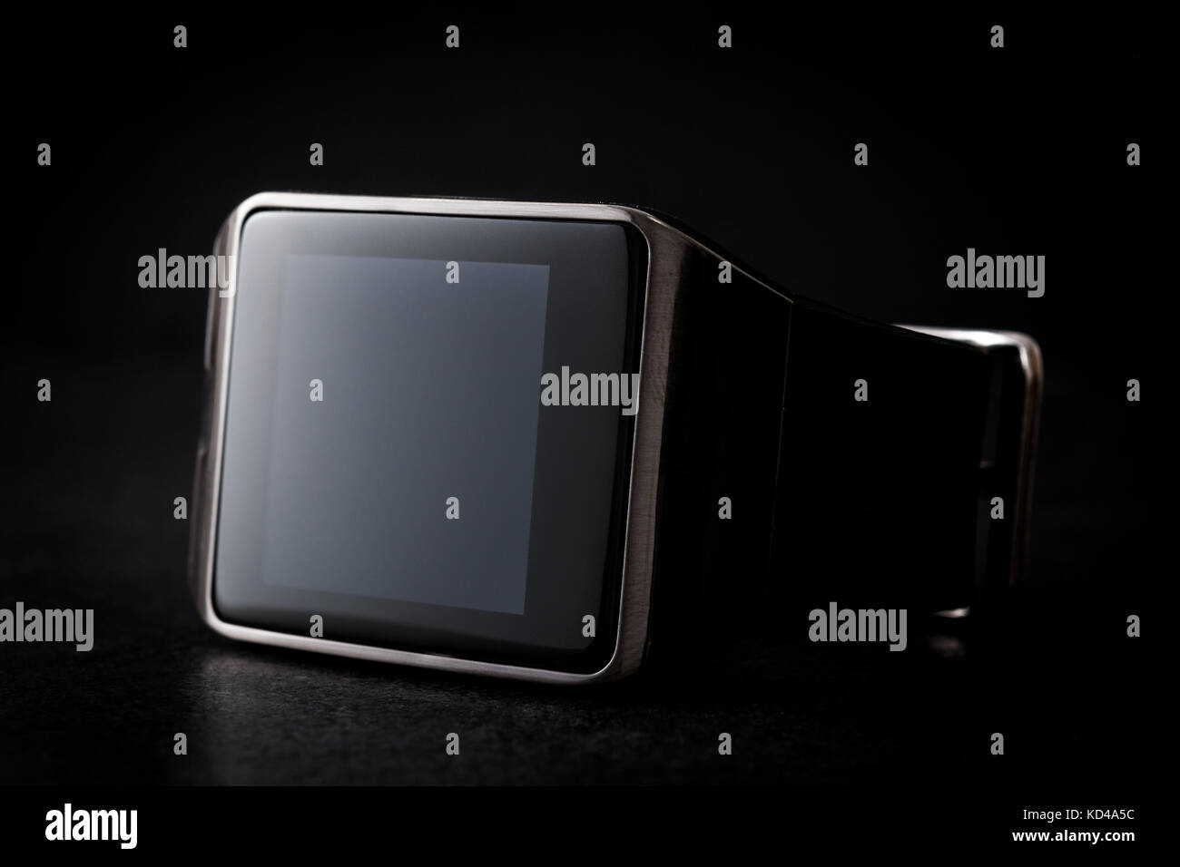 Smart watch on black background Stock Photo - Alamy