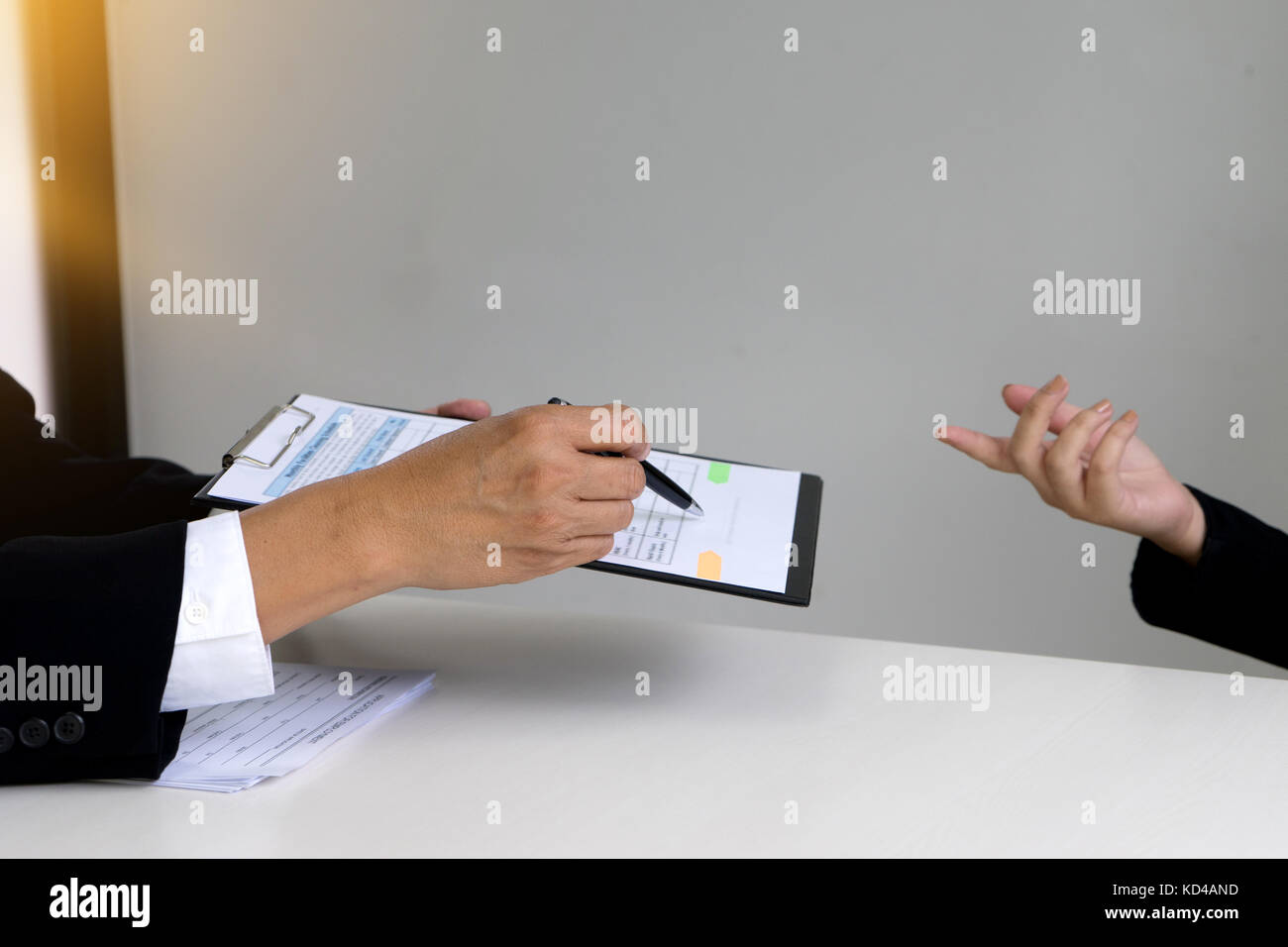 Business sign contract applying for a job or agreement Stock Photo - Alamy