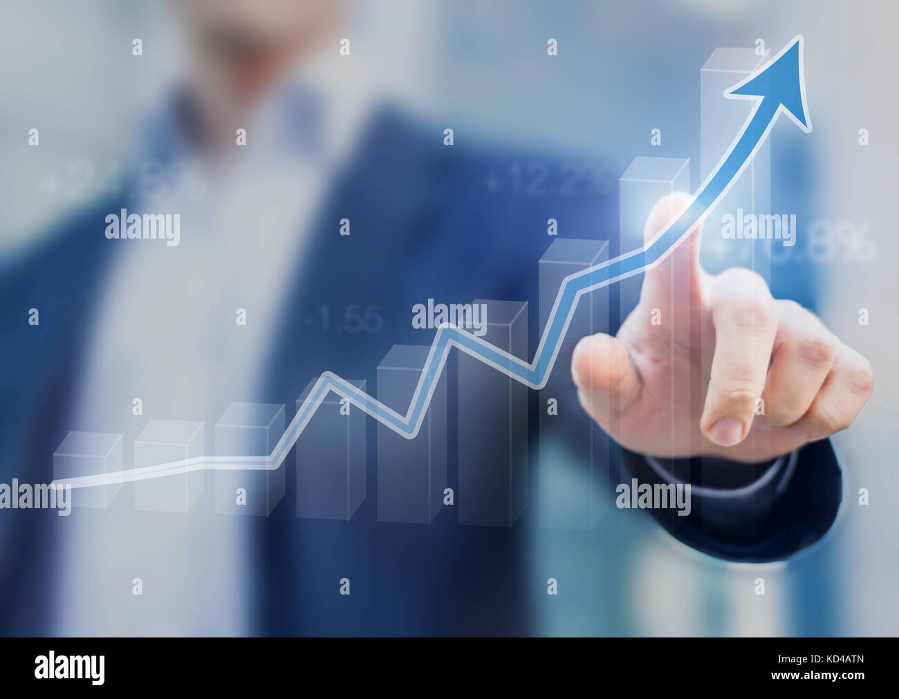 Businessman presenting a sustainable development concept, concept with ...