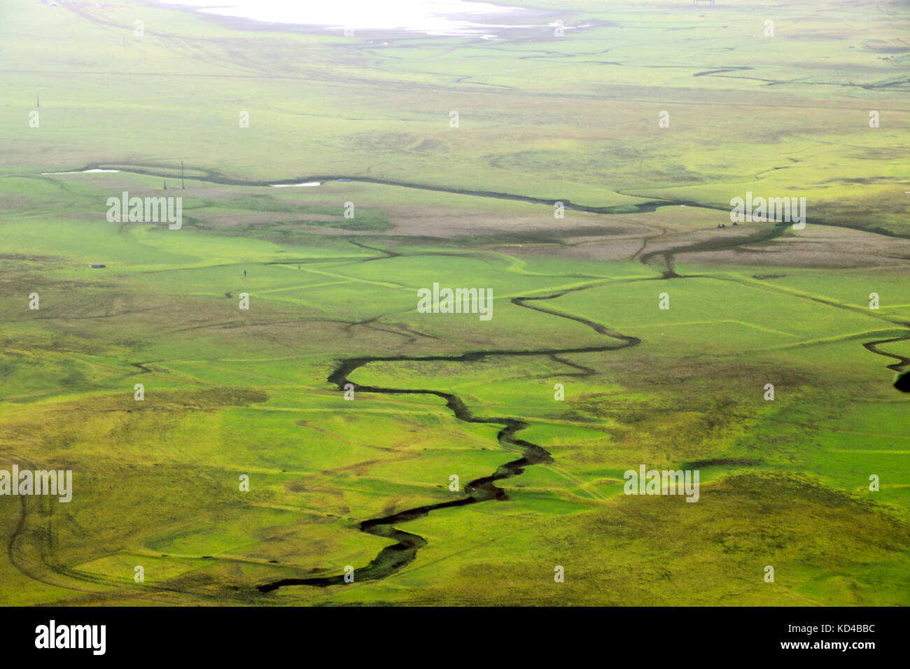 View of land from hill Stock Photo - Alamy