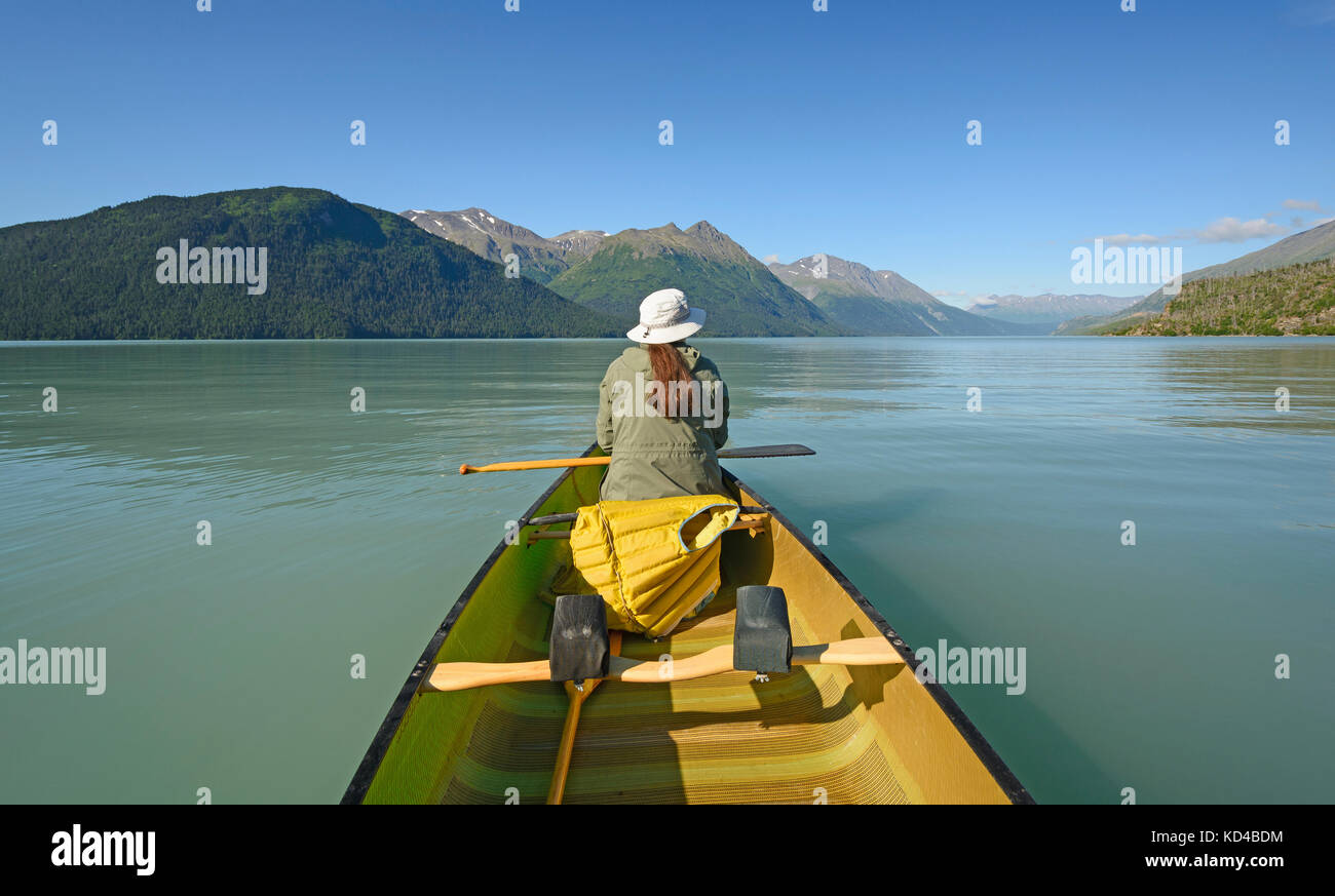 Enjoying a Calm Day on an Kenai Lake in Alaska Stock Photo - Alamy