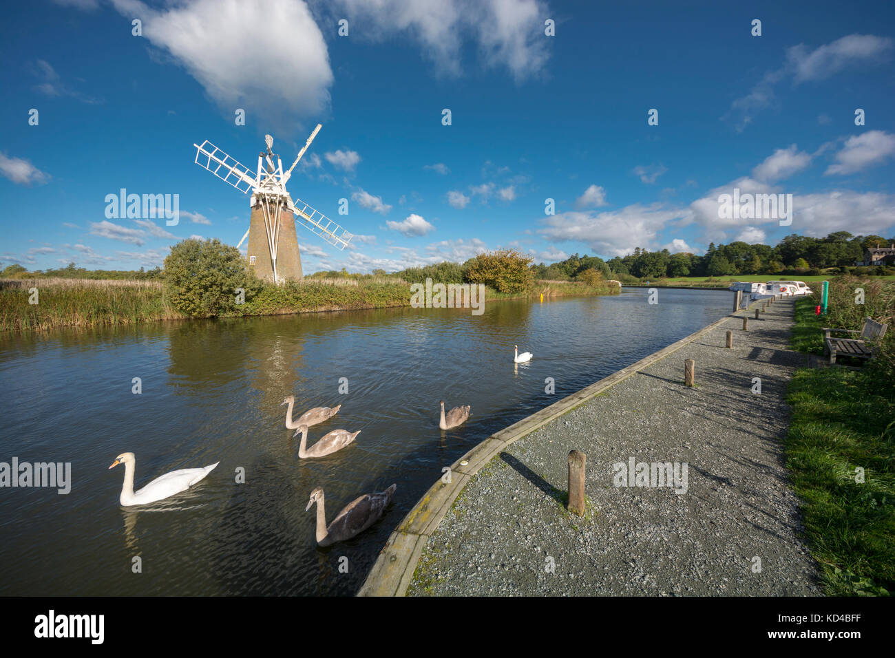 How Hill River Ant within The Norfolk Broads National Park Stock Photo ...